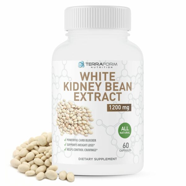 100% Pure White Kidney Bean Extract – 1200mg – 60 Capsules - TerraForm ...