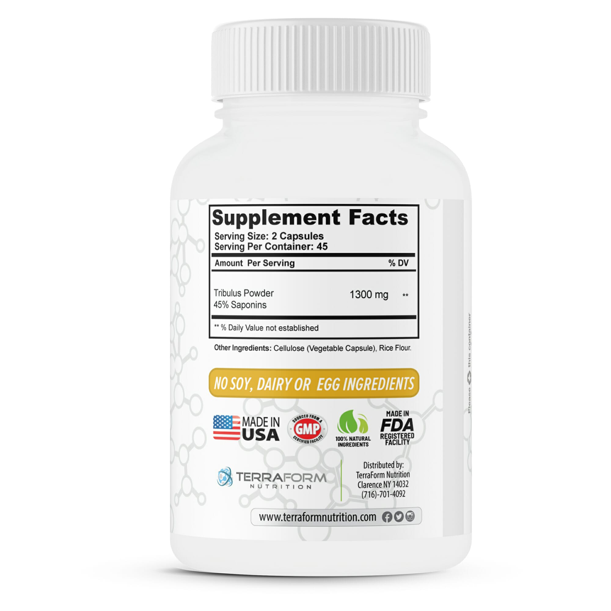 Maximum Strength Tribulus Terrestris 1300mg – 90 Capsules - TerraForm ...