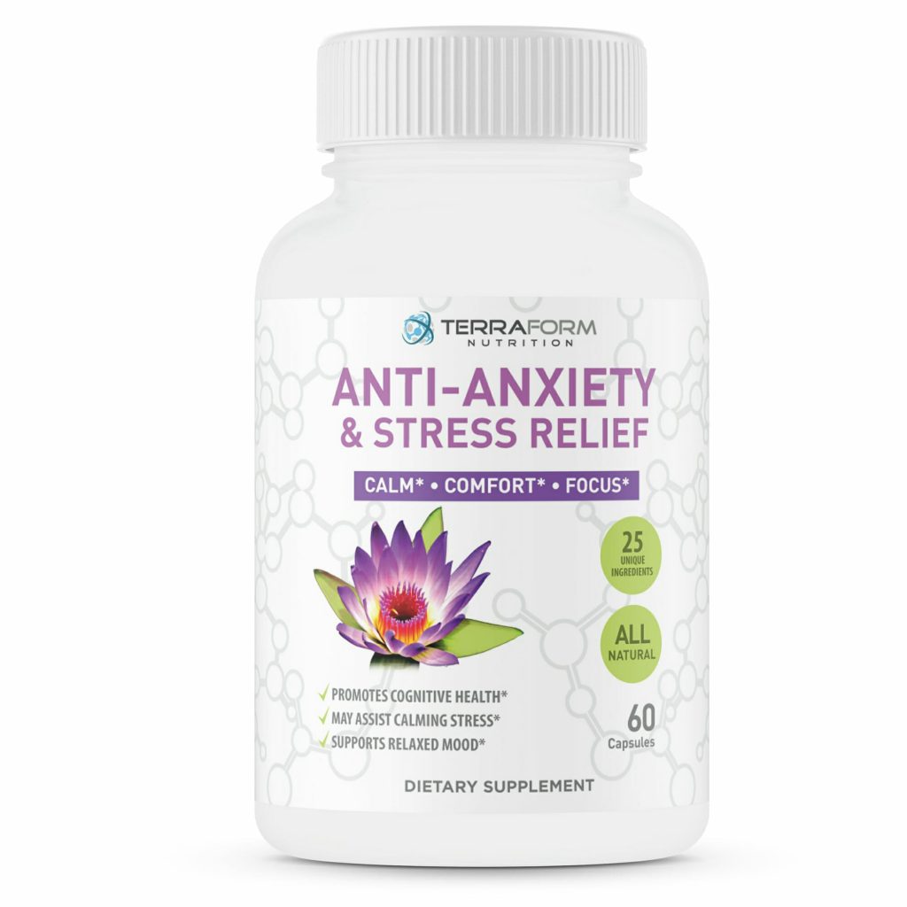Premium Anxiety and Stress Relief Supplement - 60 Capsules - TerraForm ...