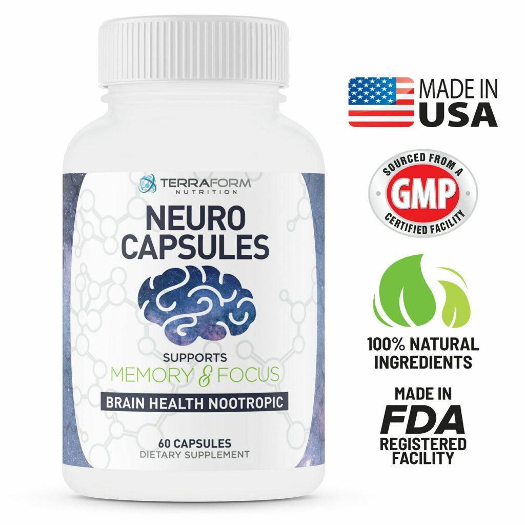 Neuro Capsules Nootropics - 60 Capsules - TerraForm Nutrition