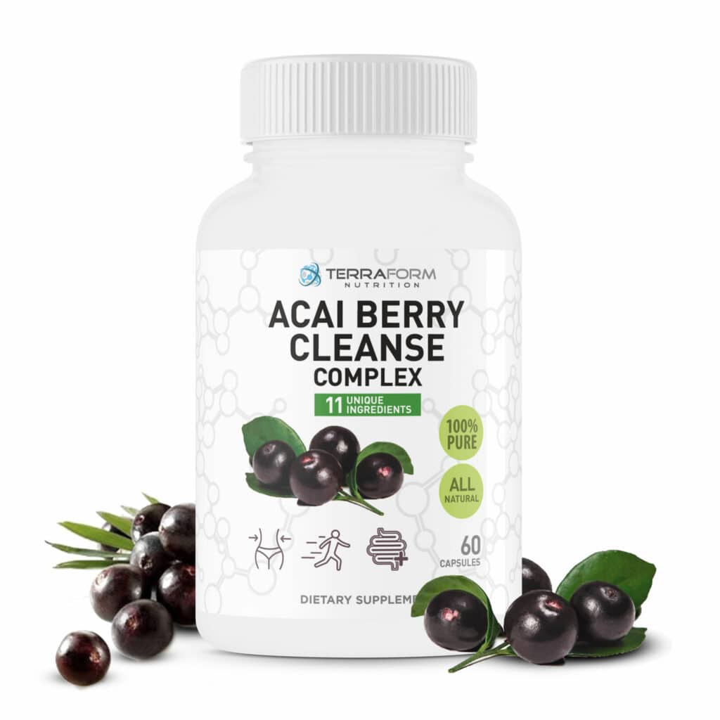 Natural Acai Berry Cleanse - 60 Capsules - TerraForm Nutrition