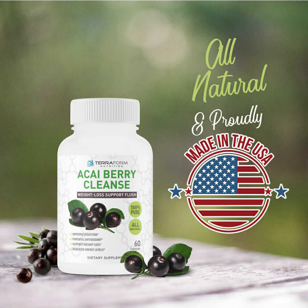 Natural Acai Berry Cleanse - 60 Capsules - TerraForm Nutrition