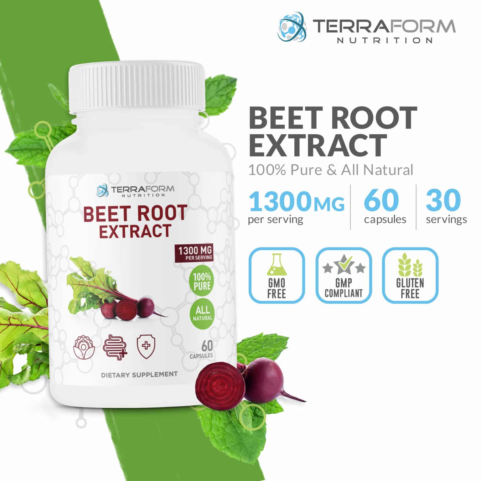Beet Root Capsules 1300mg - Beet Root Powder Supplement - Red Beet ...