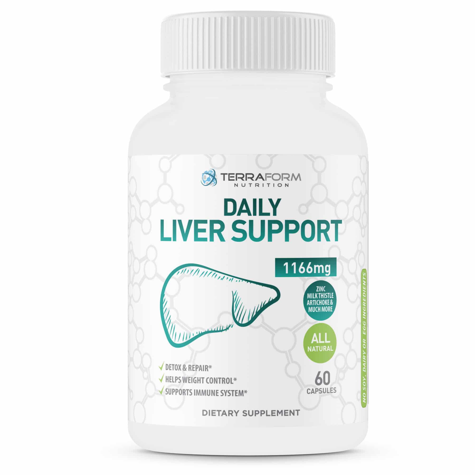 All-Natural Liver Support - 60 Count - TerraForm Nutrition