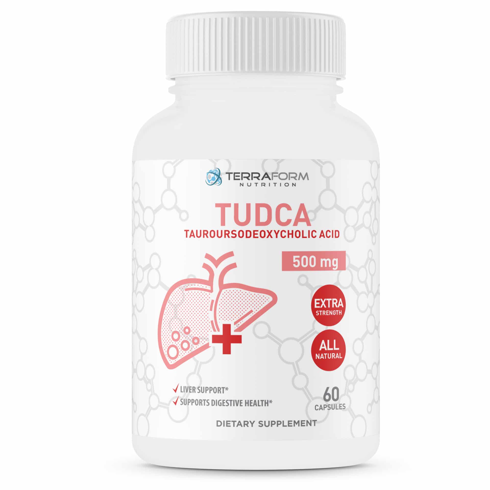 Pure TUDCA (Tauroursodeoxycholic Acid) - 500mg Per Serving - 60 ...